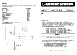 Bakbar EC63 - User manual, Operation manual, Specification