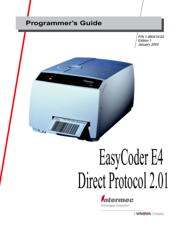 EasyCoder E4 Programmer's Guide | Manualzz