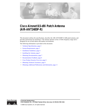 Cisco patch antenna AIR-ANT2485P-R | Manualzz