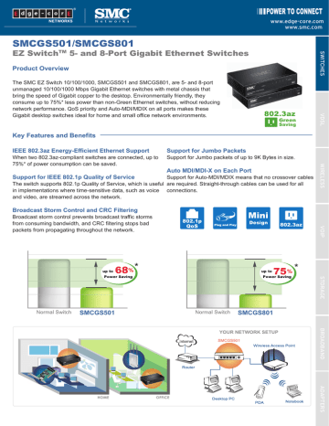 SMC Networks SMCGS501 Datasheet | Manualzz