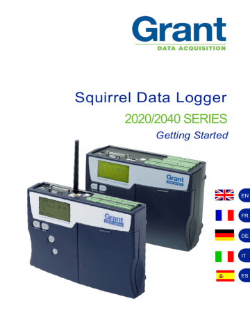 Squirrel Data Logger 2020/2040 SERIES Getting Started EN | Manualzz