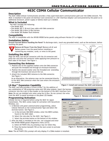 DMP Electronics 463C Installation Sheet | Manualzz