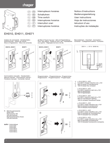 Hager EH010 Owner Manual | Manualzz