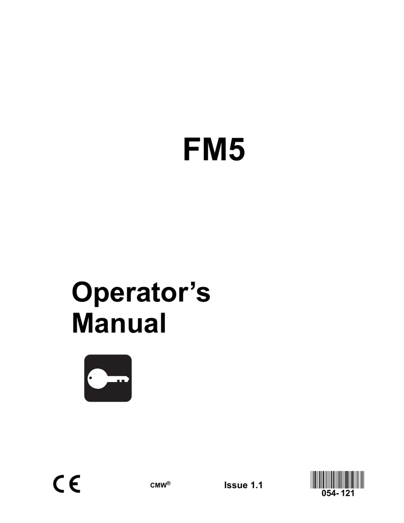 CMW FM5 Operator's Manual | Manualzz