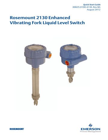 Rosemount 2130 Enhanced Quick Start Guide | Manualzz