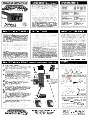 Novak Tempest Pro Manual | Manualzz