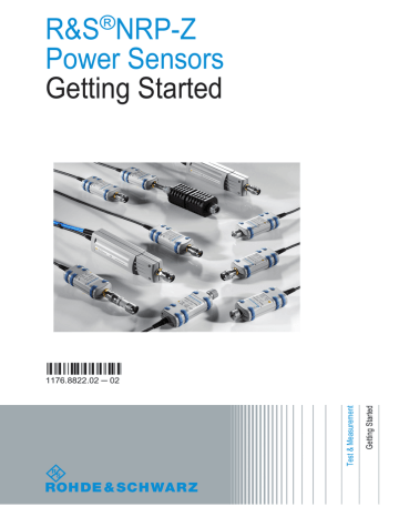 R&S NRP-Z Power Sensors Getting Started | Manualzz