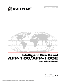 Notifier AFP-100 - Data Sheet, instruction manual | manualzz.com