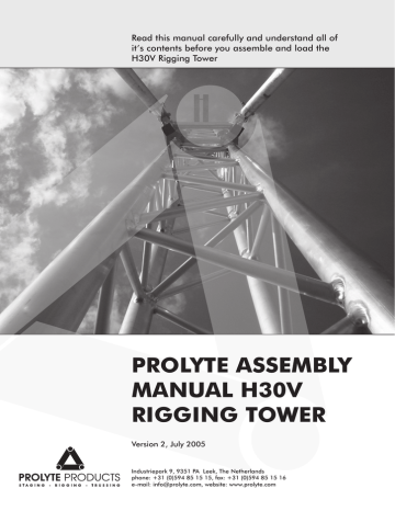 Prolyte H30V Rigging Tower Assembly Manual | Manualzz