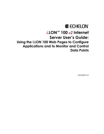Internet Server i.LON 100 e2 User’s Guide | Manualzz