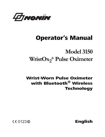 Pulse Oximeter WristOx2 3150 Operator's Manual | Manualzz