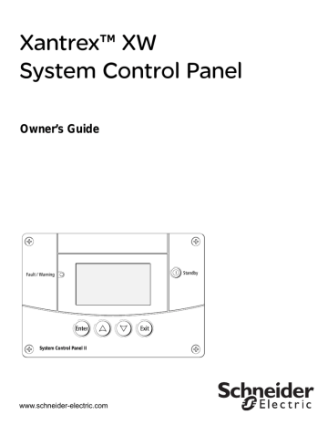 Xantrex XW System Control Panel User Manual | Manualzz