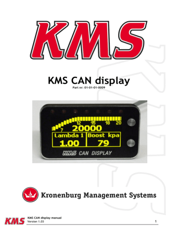 KMS CAN display User Manual | Manualzz