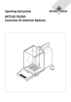 Analytical Balance Excellence XS XS205 Dual Range Operating ...
