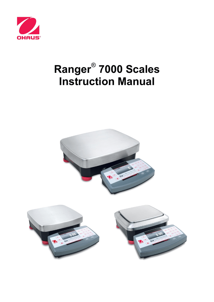 Ohaus Ranger 7000 R71MHD35 Instruction manual | Manualzz