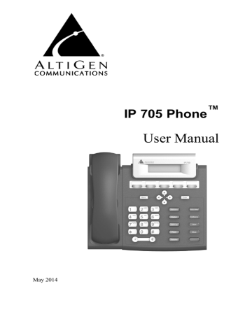 IP 705 Phone User Manual | Manualzz