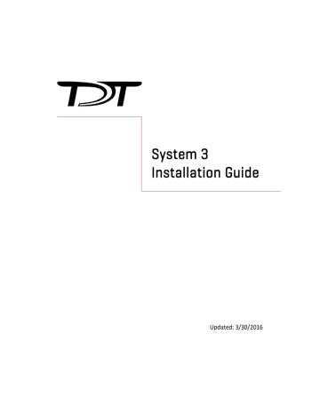 TDT System 3 Installation manual | Manualzz