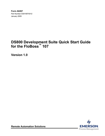 DS800 Quick Start Guide for FloBoss 107 | Manualzz