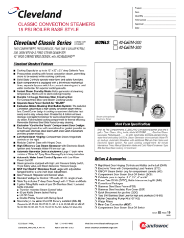 Cleveland Range 42-CKGM-200 General Manual | Manualzz