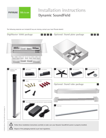 Dynamic SoundField DigiMaster 5000 Installation instructions | Manualzz