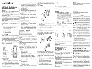 DSC PG9924 Installation Instructions Manual | Manualzz