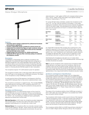 Audio Technica BP4029 Feature Overview | Manualzz