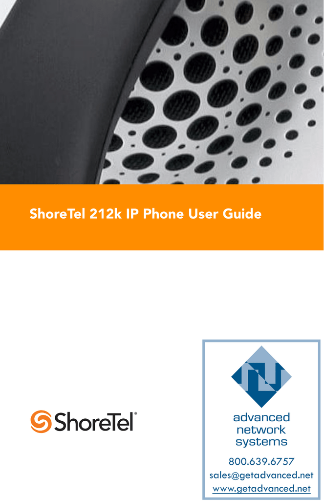 ShoreTel 212k IP Phone User Guide | Manualzz