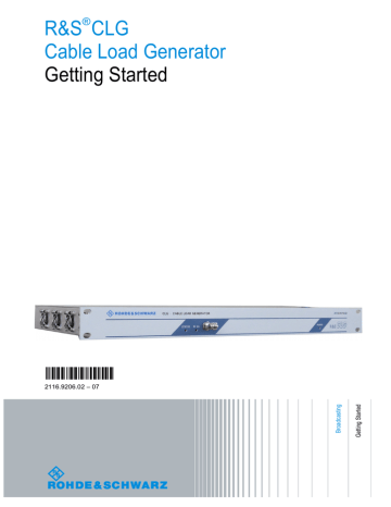 Cable Load Generator CLG Getting Started | Manualzz