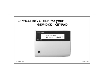 Gemini GEM-DXK1 KEYPAD Operating Manual | Manualzz