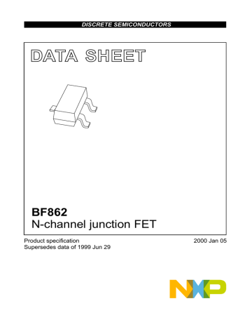 N-channel junction FET BF862 Data Sheet | Manualzz