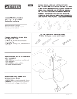 Delta 1977-DST - Specification, User manual, installation Guide ...