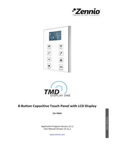 Zennio Touch Panel TMD Display One User Manual | Manualzz