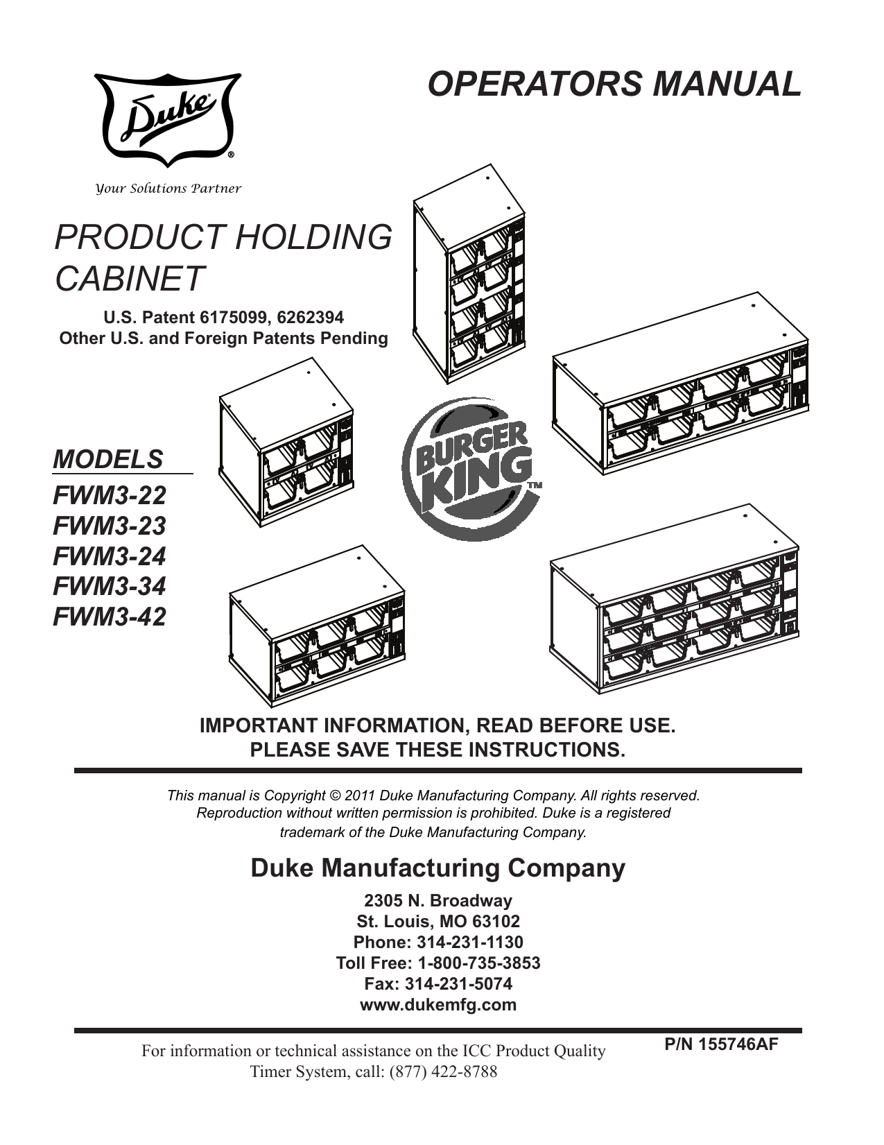 Duke Product Holding Cabinet Manual | Cabinets Matttroy
