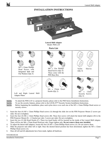 PDS LAT Installation Instructions | Manualzz