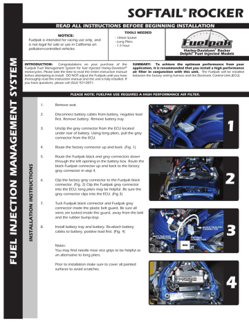 Fuel Injection Management System Fuelpak Instruction Manual | Manualzz