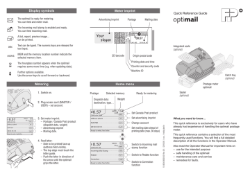 FP Optimail Quick Reference Manual | Manualzz