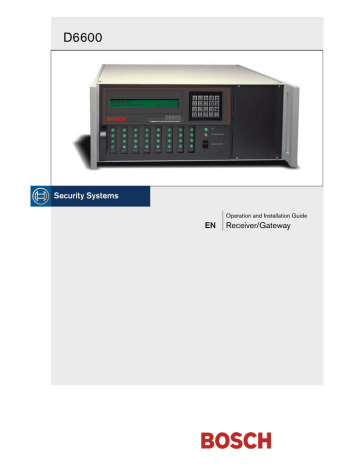 Bosch Conettix D6600 Operation and Installation Manual | Manualzz