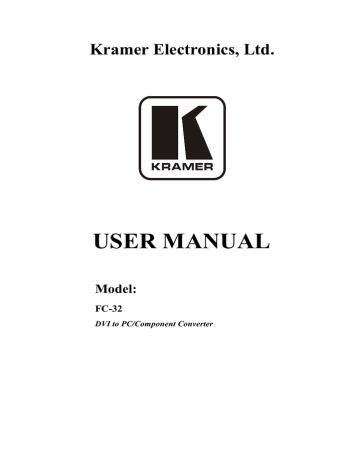 Kramer FC-32 User manual | Manualzz