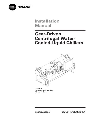 Trane CVGF1000 Installation manual | Manualzz