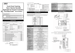 IAI TB-01 - Getting started guide, instruction manual