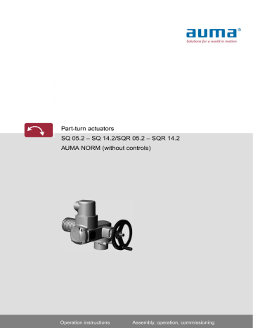 AUMA Part-turn actuators SQ 05.2 - 14.2, SQR 05.2 - 14.2 Operation ...