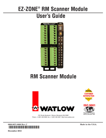 Digital Input/Output Menu. Watlow EZ-ZONE RM Scanner Module | Manualzz