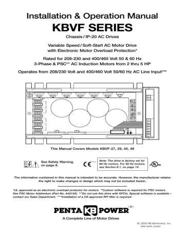 KB Electronics KBVF Series Owner Manual | Manualzz