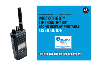 Motorola DP4600, DP4601 Two-way Radio User Guide | Manualzz