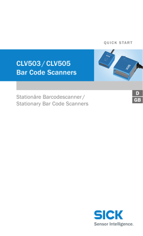 SICK CLV503/CLV505 Bar Code Scanners Quickstart | Manualzz