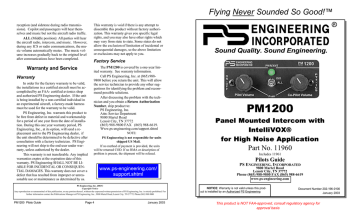 PS Engineering PM1200 INTERCOM Pilot Guide | Manualzz