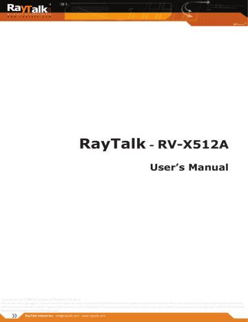 RayTalk RV-X512A Video Server User's Manual | Manualzz