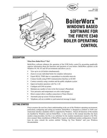 BoilerWorx Software E340 User Manual | Manualzz