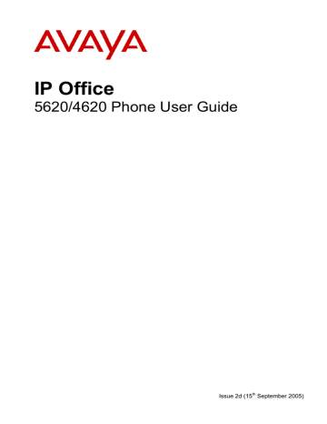 Avaya 5620/4620 IP phone User Guide | Manualzz