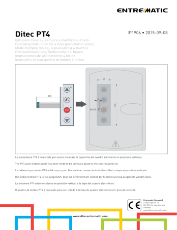 push button panel PT4 Operating instruction | Manualzz